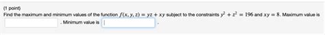 find the maximum and minimum of the objective function f 3x 2y subject to constraints x