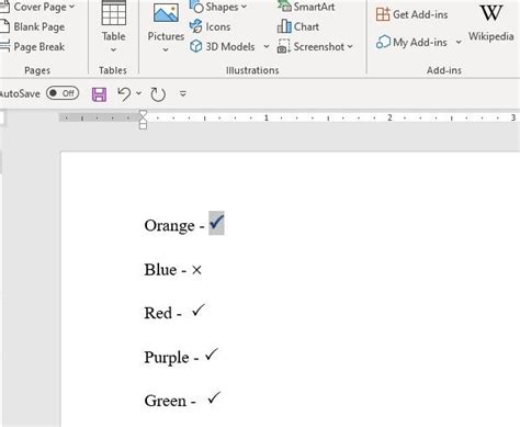 how to add checkmarks and square bullets in microsoft word