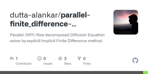 github dutta alankar parallel finite difference diffusion equation solver parallel mpi row