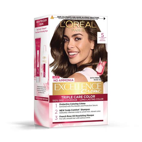 Loreal Paris Excellence Light Brown Creme Hair Color 1 Kit Price Uses Side Effects