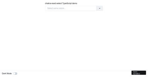 Chakra React Select Option Generic Example Forked Codesandbox