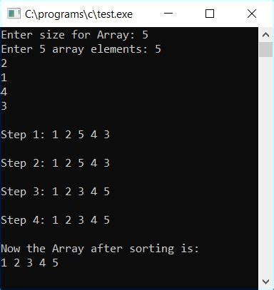 C Program For Selection Sort
