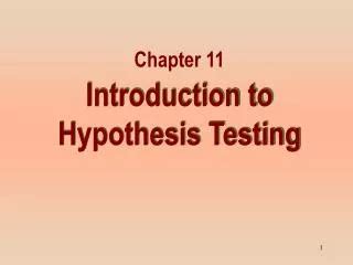 PPT Chapter 8 Introduction To Hypothesis Testing PowerPoint