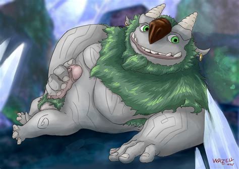 Rule 34 Aaarrrgghh Balls Big Penis Dreamworks Gay Genitals Green Eyes Green Hair Hair Horn