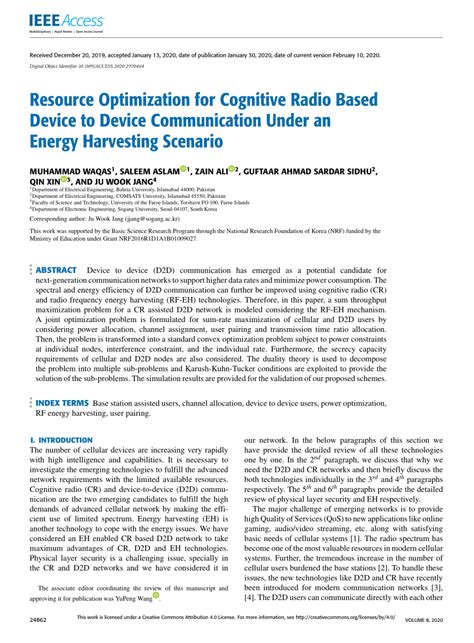 [pdf] resource optimization for cognitive radio based device to device communication under an