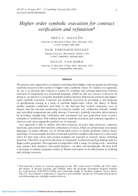 pdf higher order symbolic execution for contract verification and refutation phúc nguyên