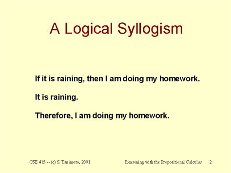 a logical syllogism