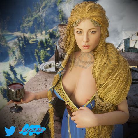 Rule 34 1girls 3d Aesir Norse Mythology Azzat Big Nipples Blonde Hair Blue Eyes Braided Hair