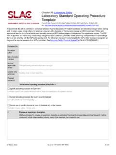 Laboratory Standard Operating Procedure Template Laboratory Standard