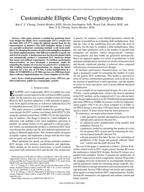 pdf customizable elliptic curve cryptosystems
