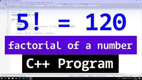 C Program To Find The Factorial Of A Number Using For Loop YouTube