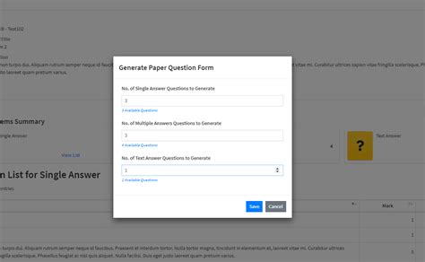 automatic question paper generator system in php oop free source code sourcecodester