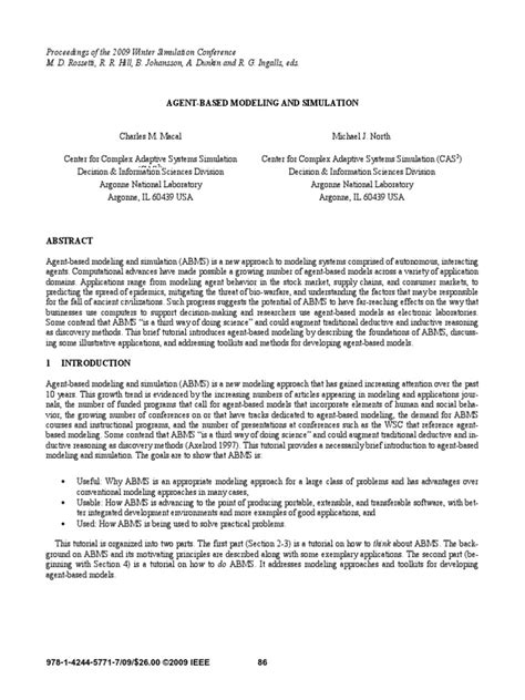 agent based modeling and simulation pdf agent based model computer simulation