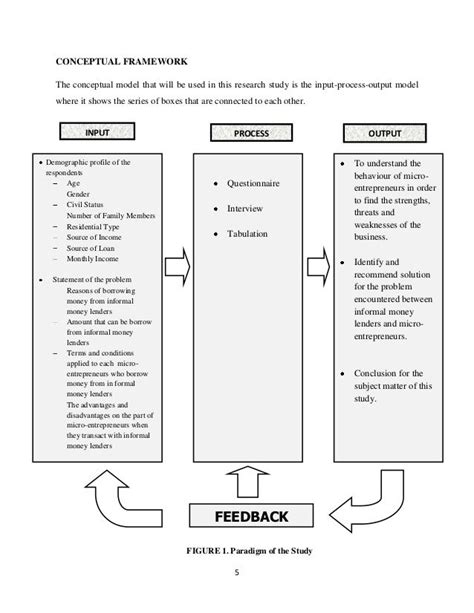 conceptual framework examples input process output