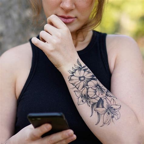 Tiger Lily Tattoo Tiger Lily Temporary Tattoo Tiger Lily Etsy