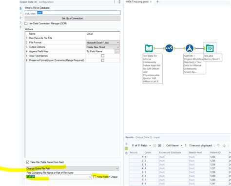 solved exporting multiple tabs to excel but with similar alteryx community