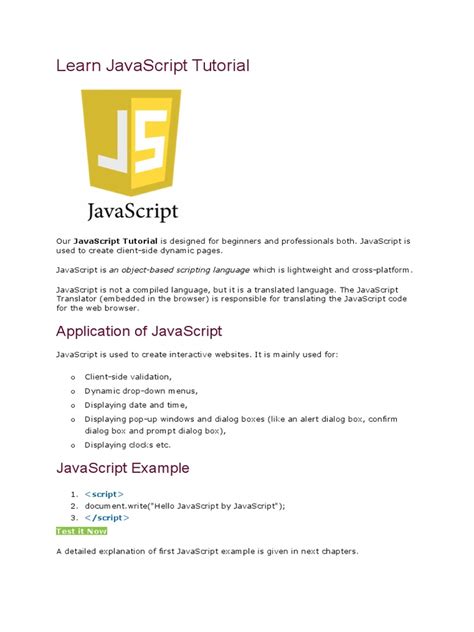 learn javascript tutorial pdf control flow data type