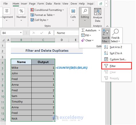 Excel Formula To Find Duplicates In One Column Easy Ways Exceldemy