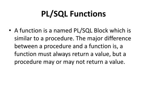 Ppt Oracle Plsql Powerpoint Presentation Free Download Id6932795