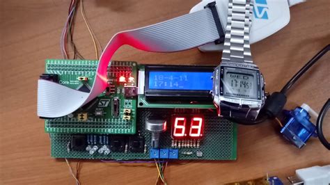 stm32f4 rtc using 7segment 2digit led and 16x2 lcd youtube