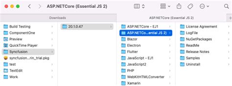Mac Process For Syncfusion Essential Studio Asp Net Core Ej