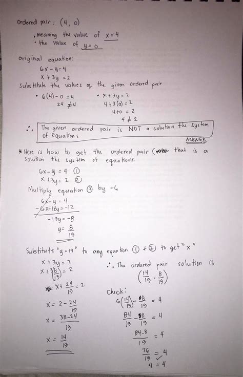 [solved] determine whether the given ordered pair is a solution to the course hero