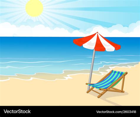 Beach Chair Umbrella Cartoon Stock Illustrations Beach Chair My Xxx Hot Girl