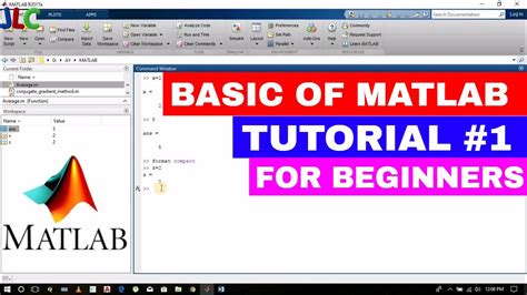 matlab tutorial for beginners 2017 tutorial 1 basic commands in matlab youtube