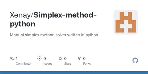 github xenay simplex method python manual simplex method solver written in python