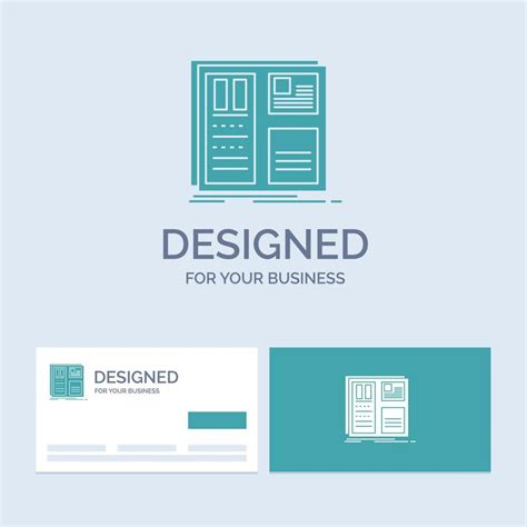 design grid interface layout ui business logo glyph icon symbol for your business turquoise