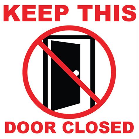 Keep This Door Closed Sign 8 X 8 EBay