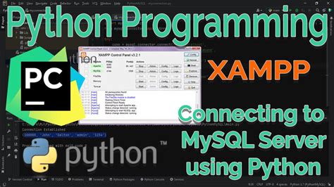 python programming installing python connecting to mysql server using xampp youtube