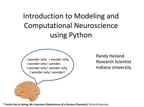 ppt introduction to modeling and computational neuroscience using python powerpoint