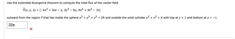 solved use the extended divergence theorem to compute the