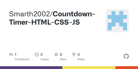 GitHub Smarth2002 Countdown Timer HTML CSS JS