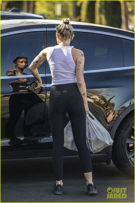 Miley Cyrus Goes Braless In See Through Tank Top While Running Errands Photo 4518922 Miley