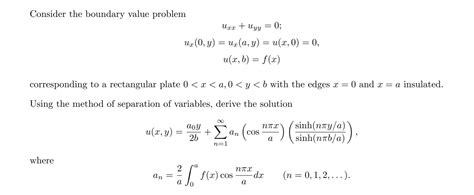 solved consider the boundary value problem uxx uyy 0