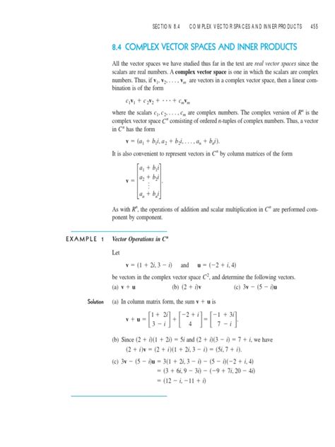 complex inner products pdf matrix mathematics basis linear algebra