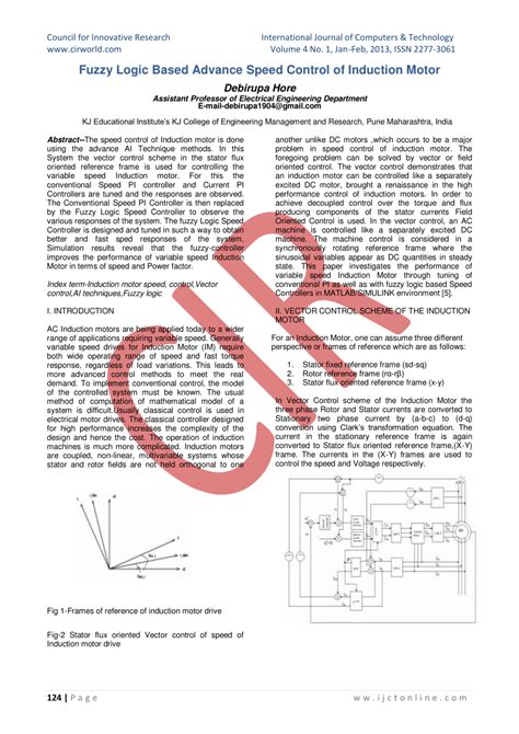 pdf fuzzy logic based advance speed control of induction motor