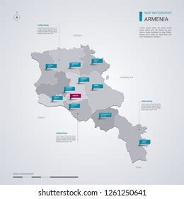 Luxembourg Vector Map Infographic Elements Pointer Stock Vector