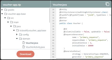 spring boot application generator