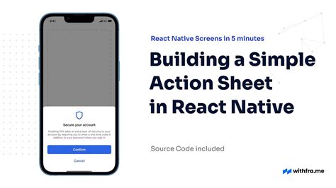 9 Building A Simple Action Sheet In React Native YouTube