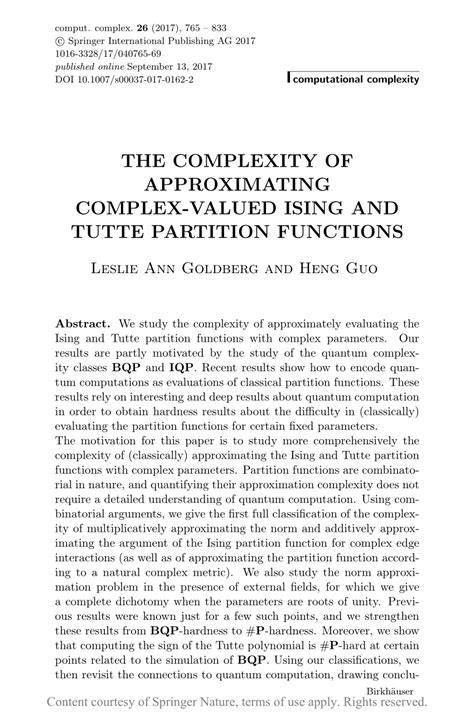 the complexity of approximating complex valued ising and tutte partition functions