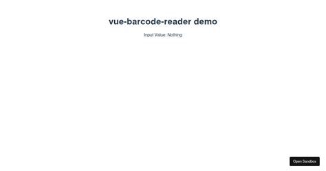 Vue Barcode Reader Examples Codesandbox