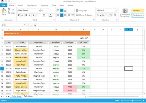 WPF Spreadsheet Conditional Formatting Telerik UI For WPF