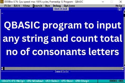 qbasic program to input any string and count total no of consonants letters computer for see
