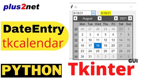 Tkinter Date Picker Entry Box Using DateEntry For User To Select Read