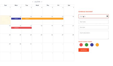 calendar event scheduling in vue pusher tutorials