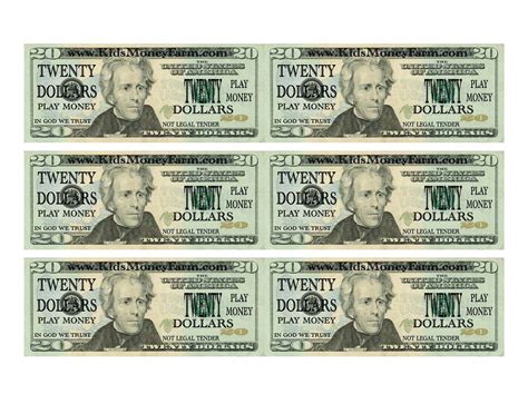 Fake Play Money Printable