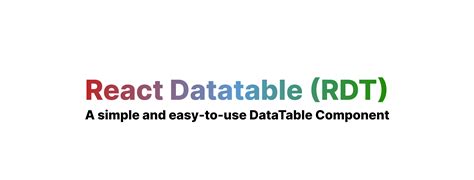 Github Arunkp React Datatable Rdt React Datatable Rdt Is A React